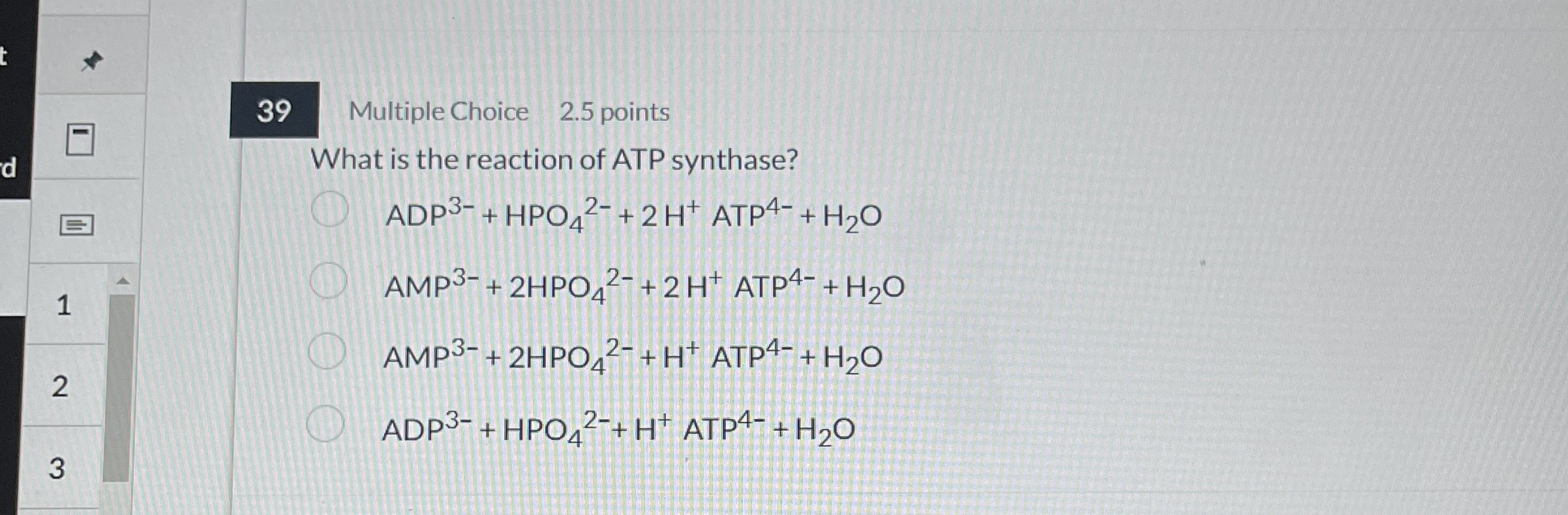 High Quality SOLUTION 39Multiple Choice 2.5 ﻿pointsWhat is the reaction of | Chegg.com