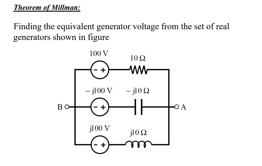 Solved Theorem of Millman:Finding the equivalent generator | Chegg.com