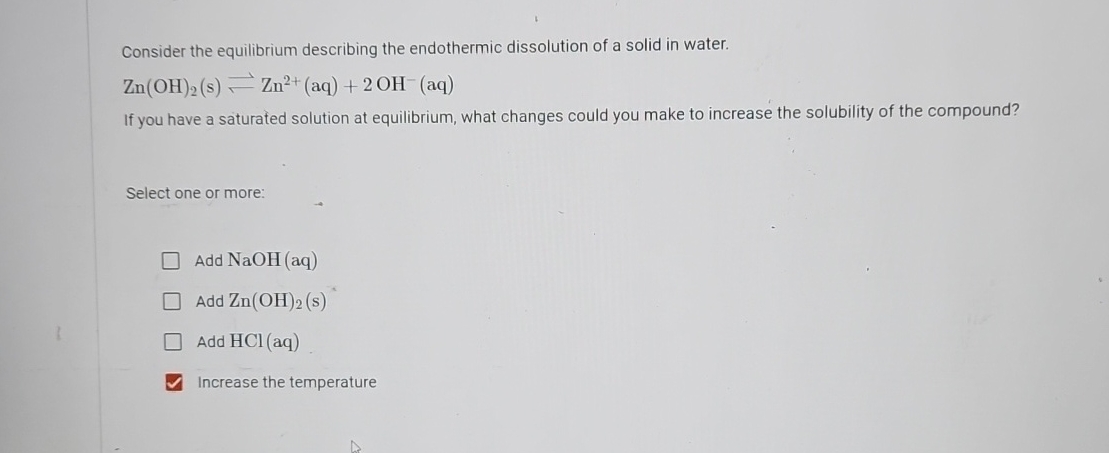 High Quality SOLUTION Consider the equilibrium describing the endothermic | Chegg.com