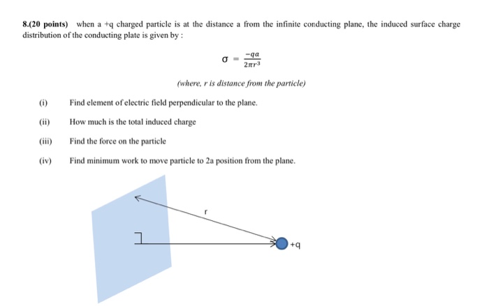 Solved 8.(20 points) when a + charged particle is at the | Chegg.com