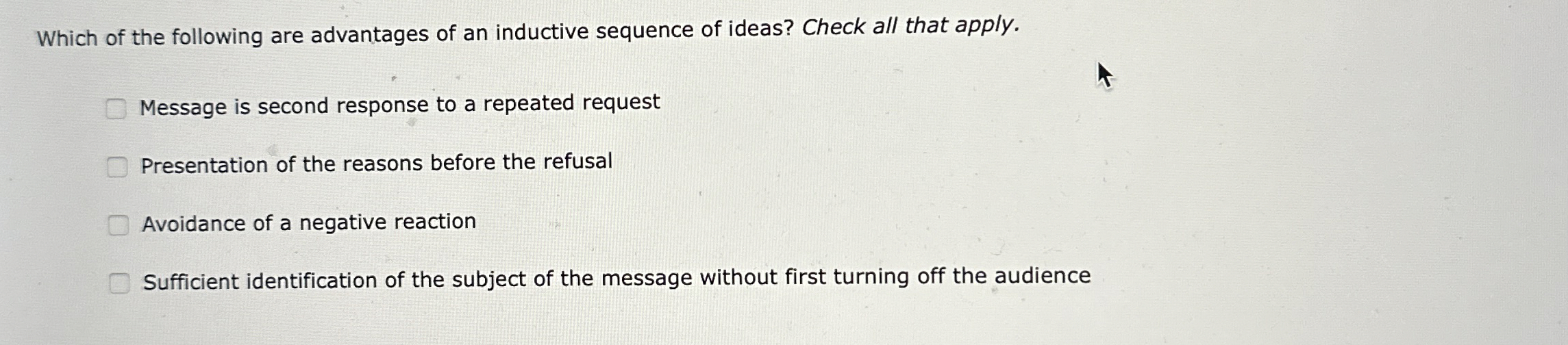 Solved Which of the following are advantages of an inductive | Chegg.com