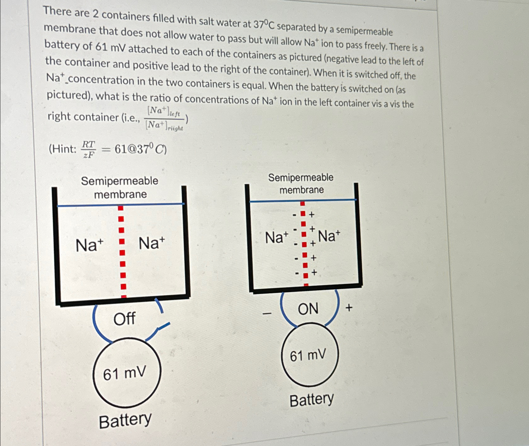 Solved There are 2 ﻿containers filled with salt water at | Chegg.com