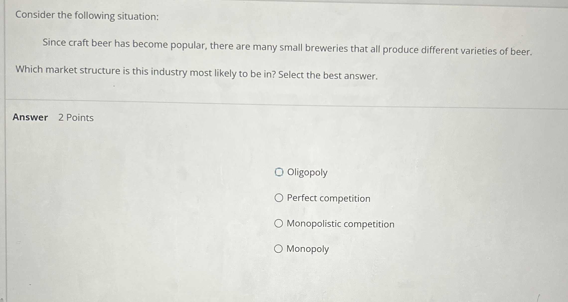 Solved Consider the following situation:Since craft beer has | Chegg.com