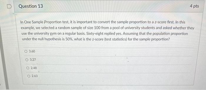 Solved In One Sample Proportion test, it is important to | Chegg.com