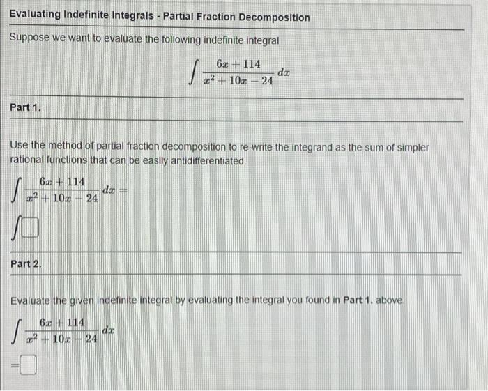 Solved Integration of Rational Functions If the integrand is | Chegg.com