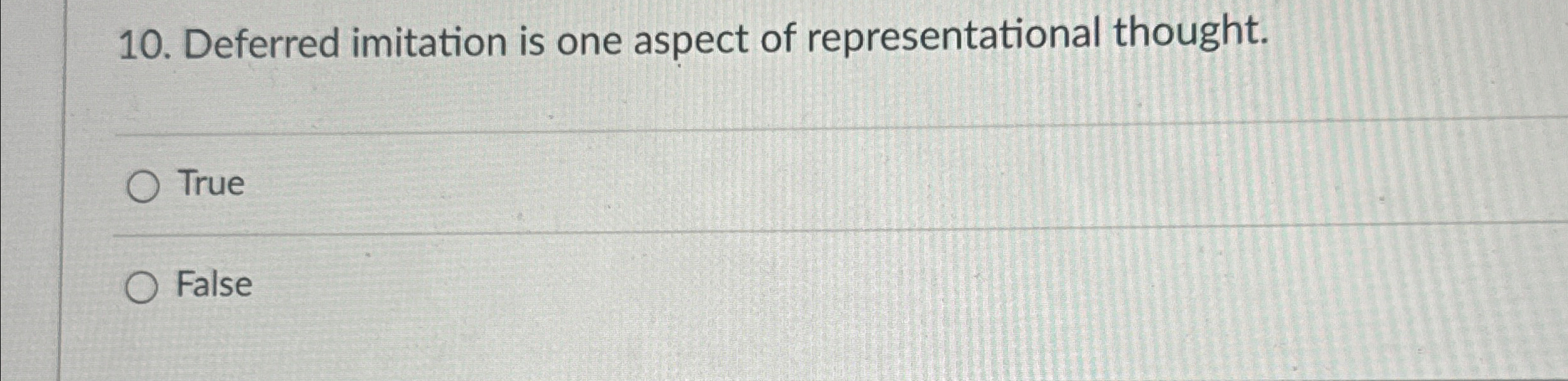 Solved Deferred imitation is one aspect of representational | Chegg.com
