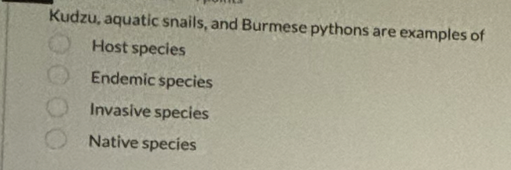 High Quality SOLUTION Kudzu, aquatic snails, and Burmese pythons are ...