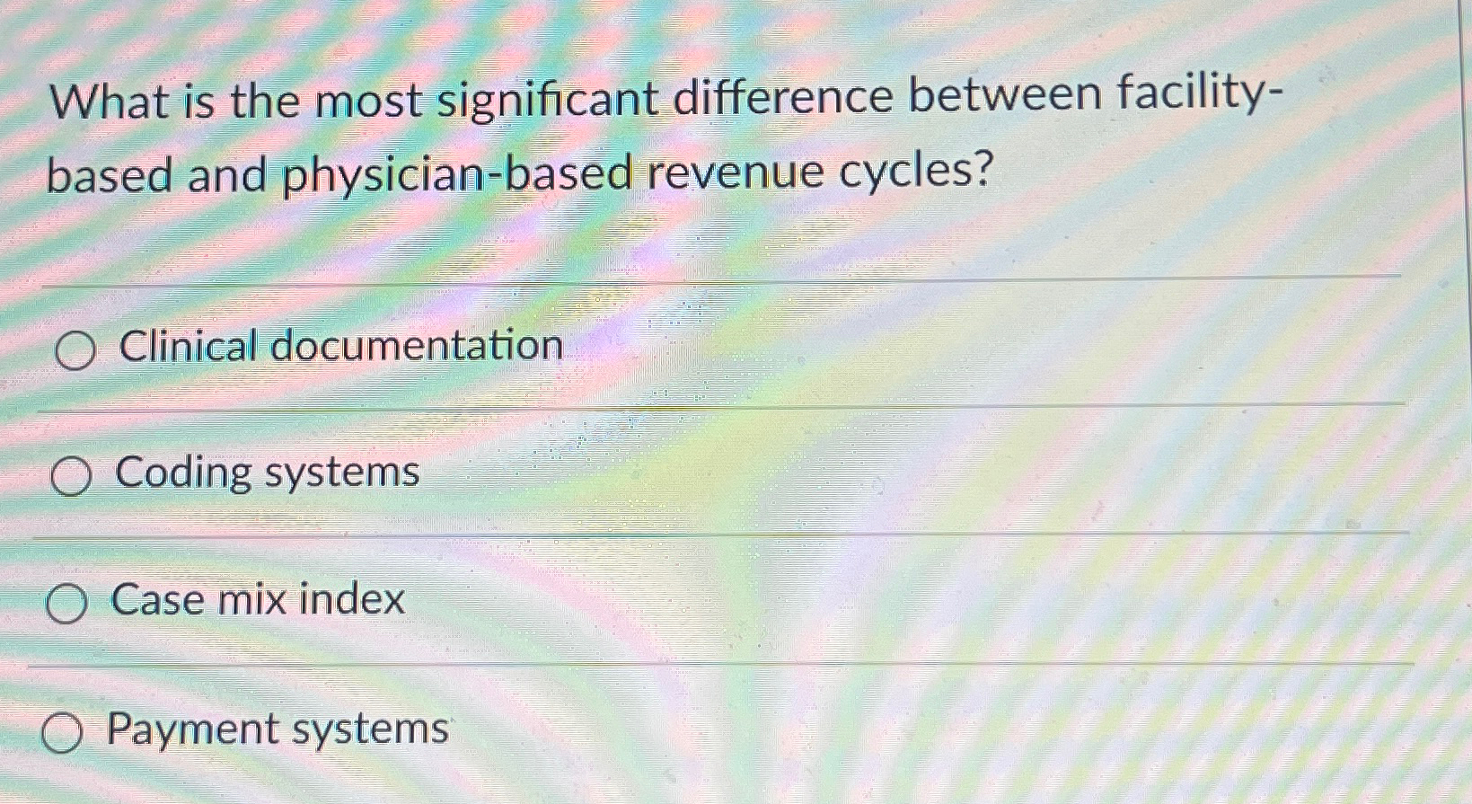 Solved What is the most significant difference between | Chegg.com