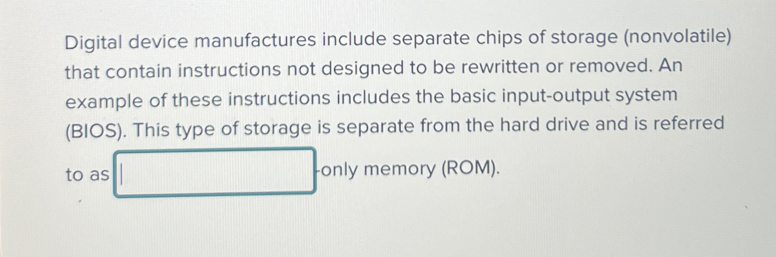Solved Digital device manufactures include separate chips of | Chegg.com