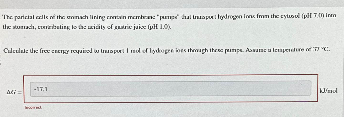 Solved The parietal cells of the stomach lining contain | Chegg.com