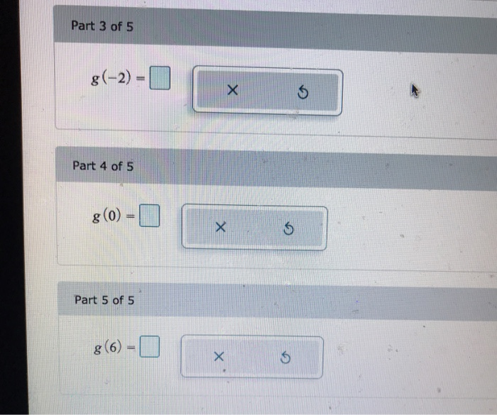 Solved Evaluate the function for the given values of x. - | Chegg.com