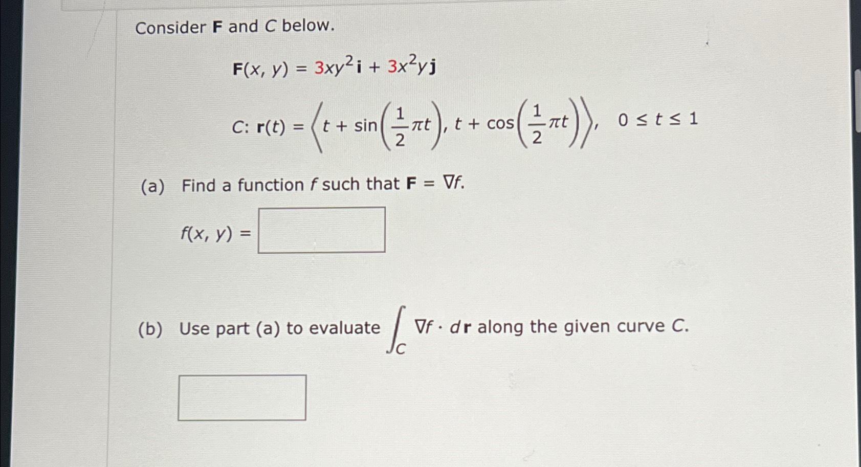Consider F ﻿and C | Chegg.com