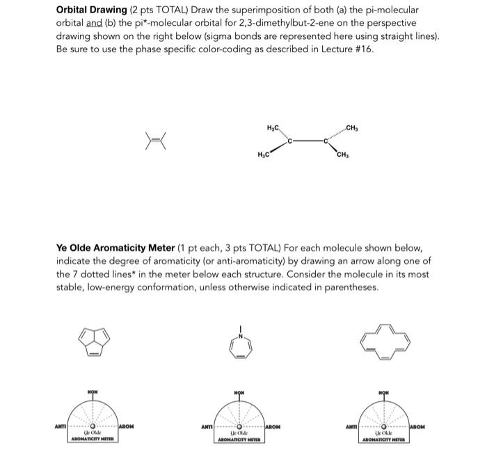 Solved Orbital Drawing (2 pts TOTAL) Draw the | Chegg.com