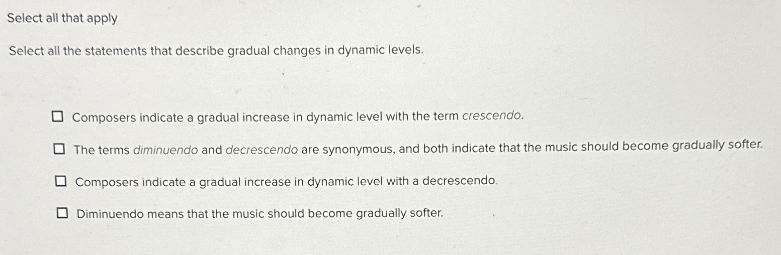 Solved Select all that applySelect all the statements that | Chegg.com