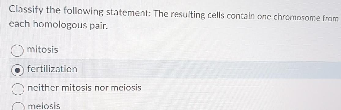 Solved Classify the following statement: The resulting cells | Chegg.com