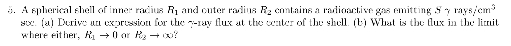 Solved A spherical shell of inner radius R1 ﻿and outer | Chegg.com