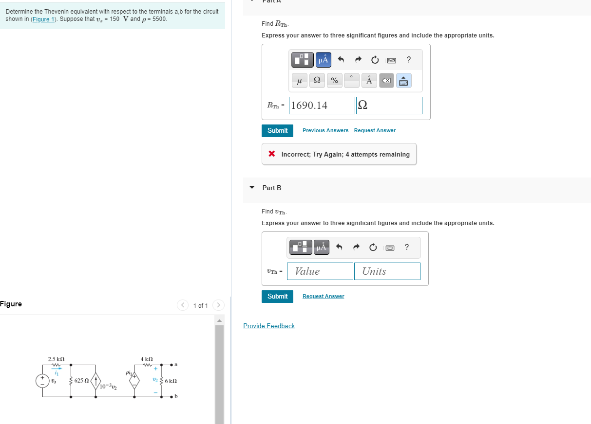 Solved Determine the Thevenin equivalent with respect to the | Chegg.com