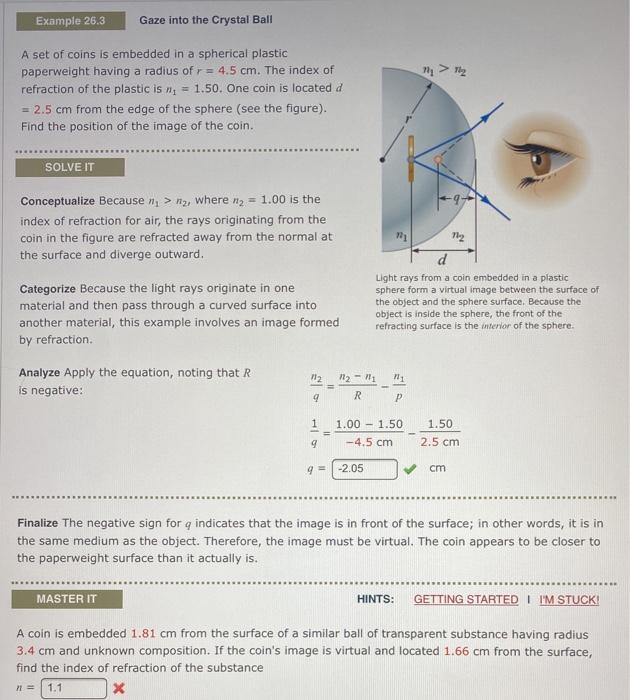 Solved *Need help with the Master it Portion*A coin is | Chegg.com
