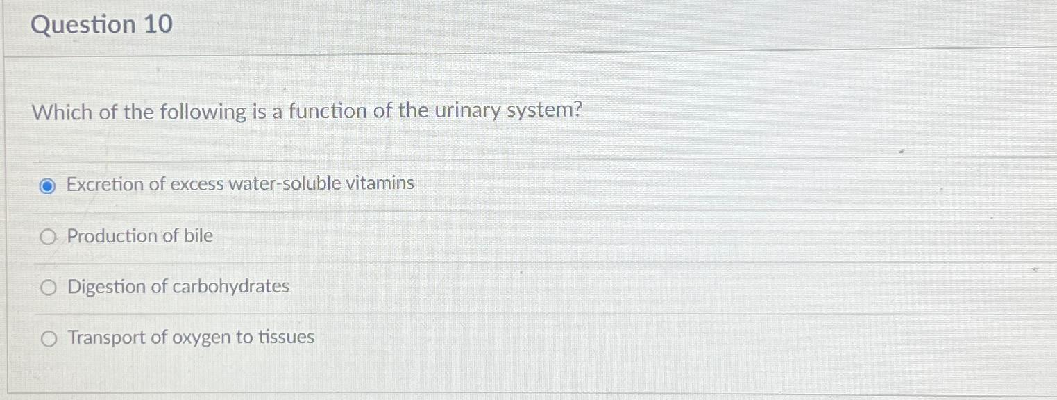 Solved Question 10Which of the following is a function of | Chegg.com