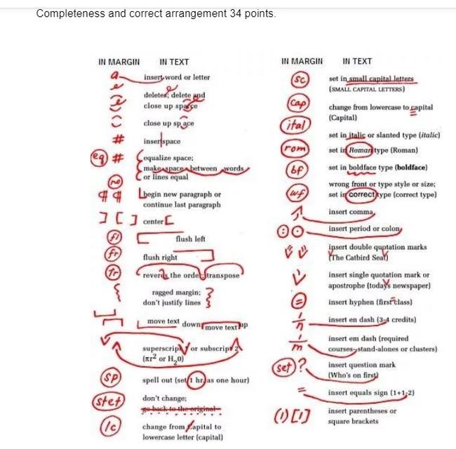Completeness and correct arrangement 34 points. | Chegg.com