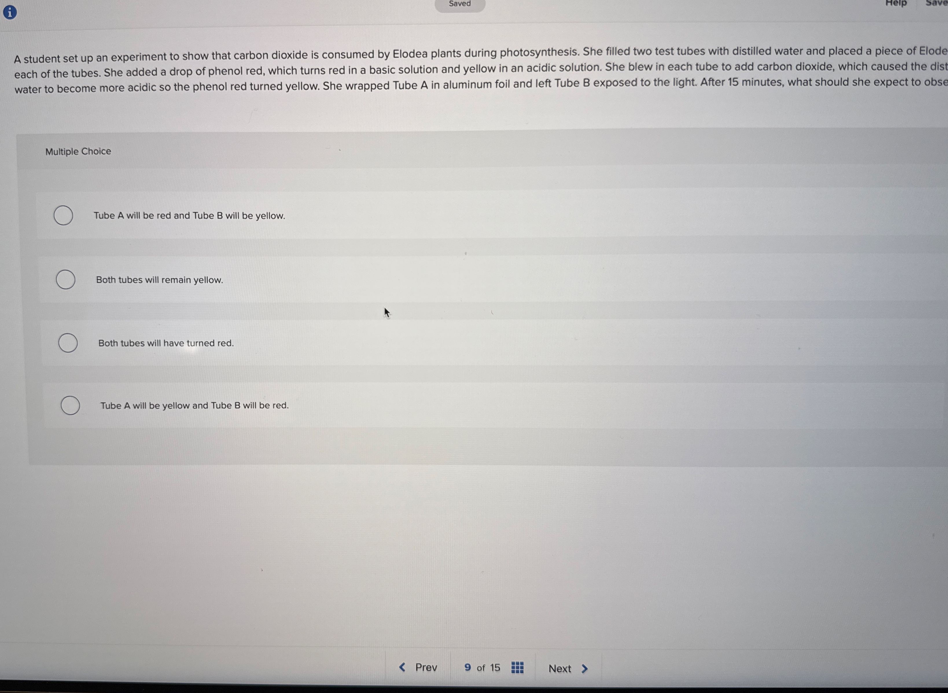 Solved SavedA student set up an experiment to show that | Chegg.com