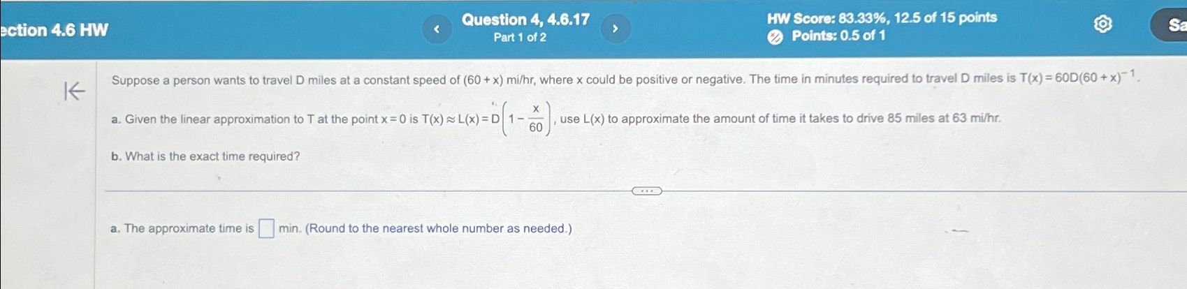 Solved ection 4.6HWQuestion 4, 4.6.17HW Score: 83.33%,12.5 | Chegg.com