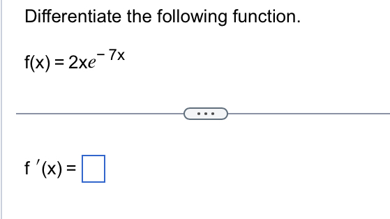 Solved Differentiate the following | Chegg.com