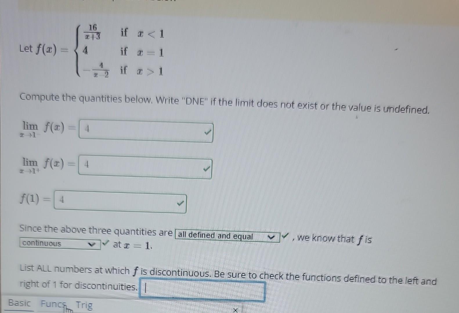 Solved Let f(x)=⎩⎨⎧x+3164−x−24 if x 1 Compute | Chegg.com
