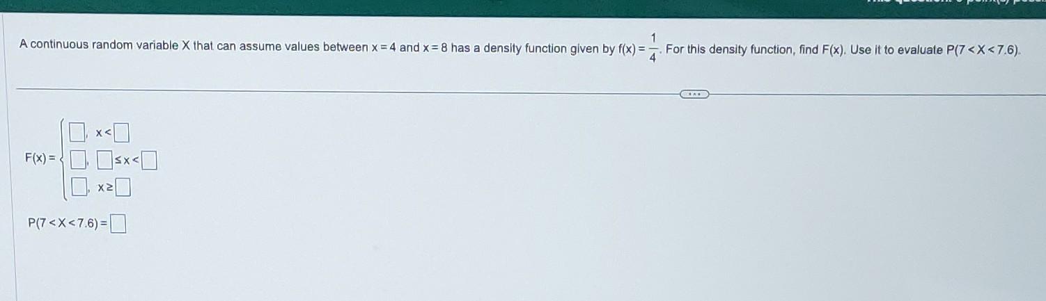 Solved A continuous random variable X that can assume values | Chegg.com