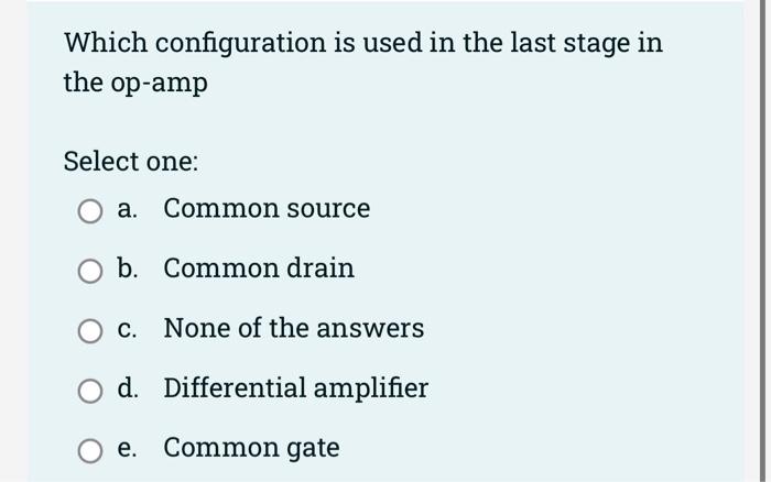 Solved The folded cascode amplifier is a combination of | Chegg.com