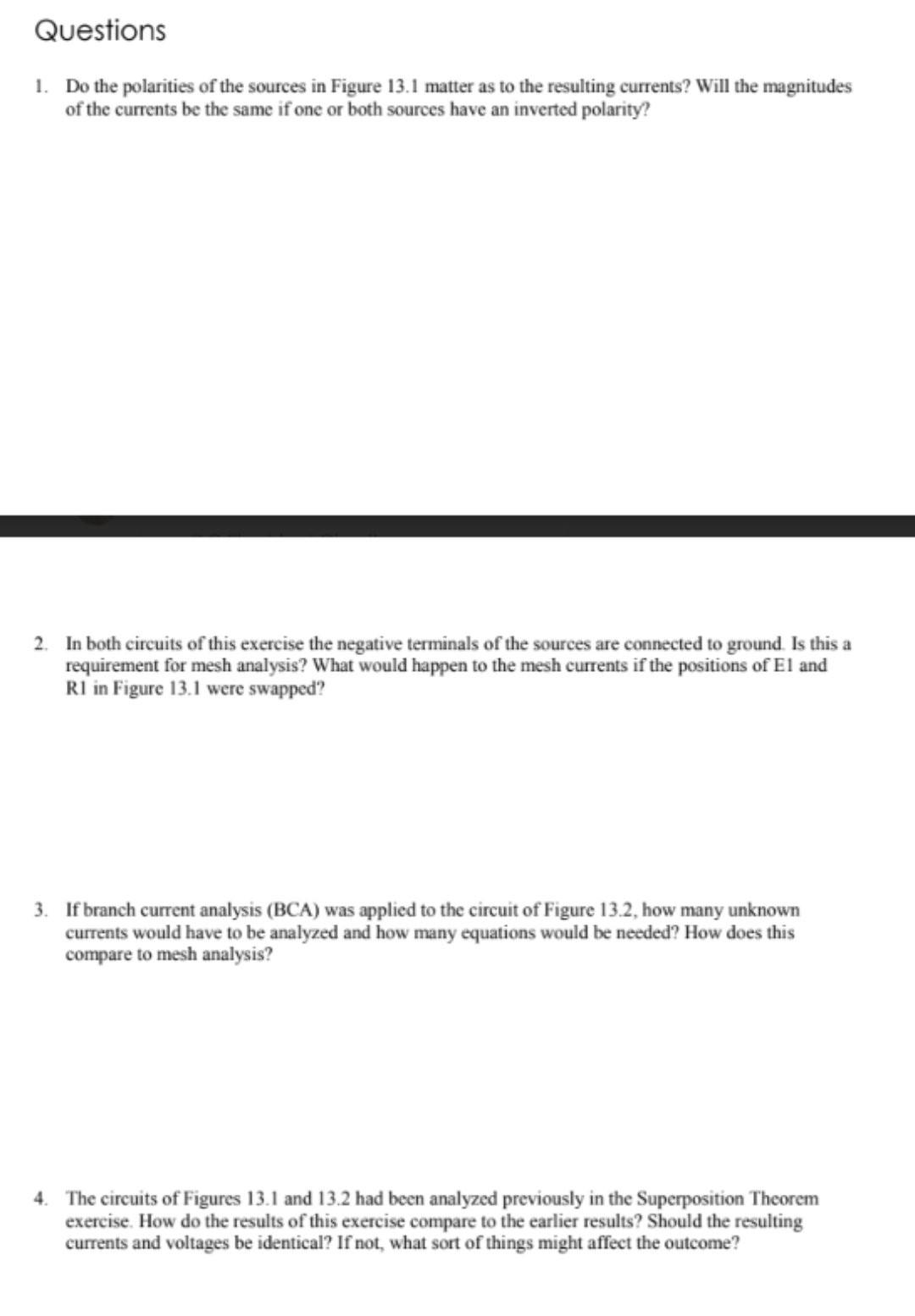 Solved Objective The study of mesh analysis is the objective | Chegg.com