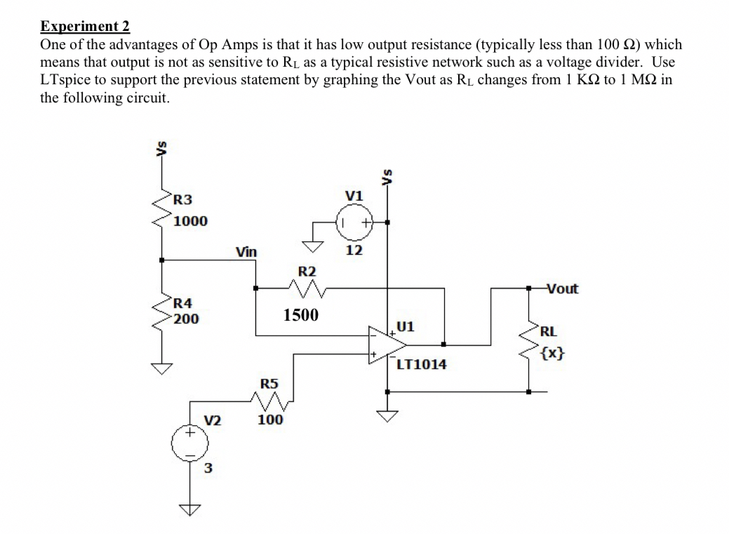 Solved Experiment 2(Include LTspice) ﻿ne of the advantages | Chegg.com