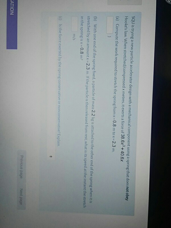 Solved SQU is trying a new particle accelerator design with | Chegg.com