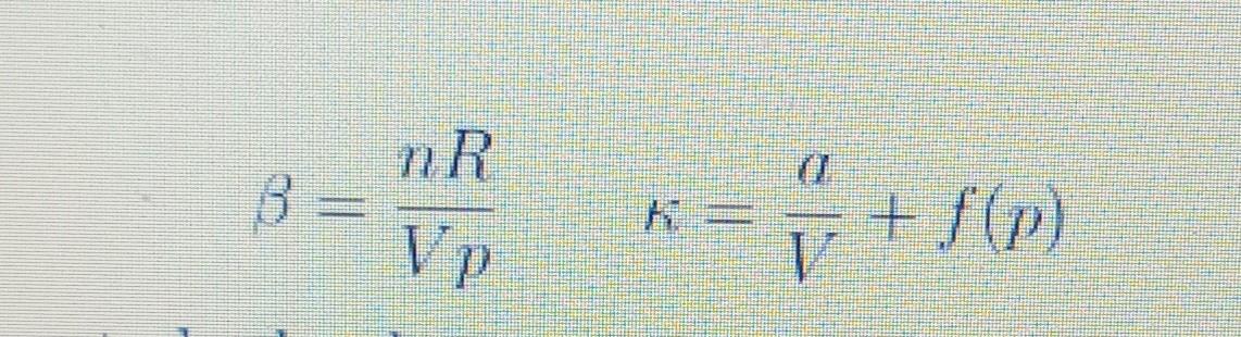 Solved For a hypothetical gas the coefficients of isobaric | Chegg.com
