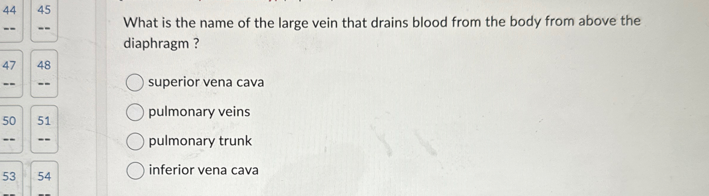 Solved What is the name of the large vein that drains blood | Chegg.com