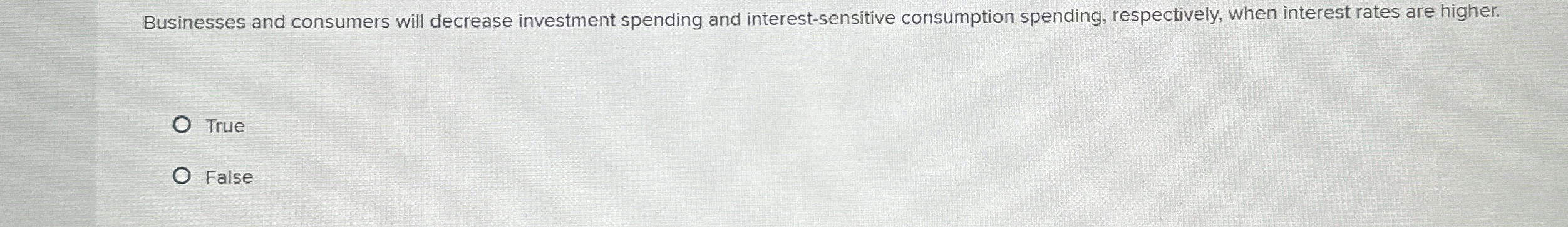 Solved Businesses and consumers will decrease investment | Chegg.com