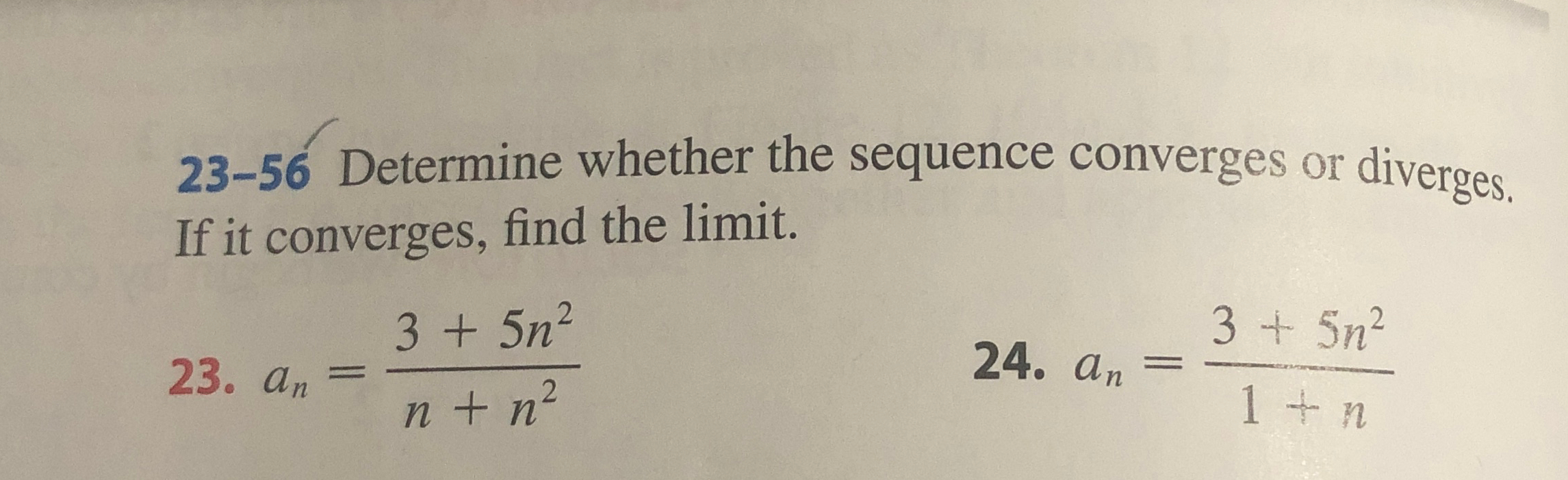 Solved Determine whether the sequence converges or diverges. | Chegg.com