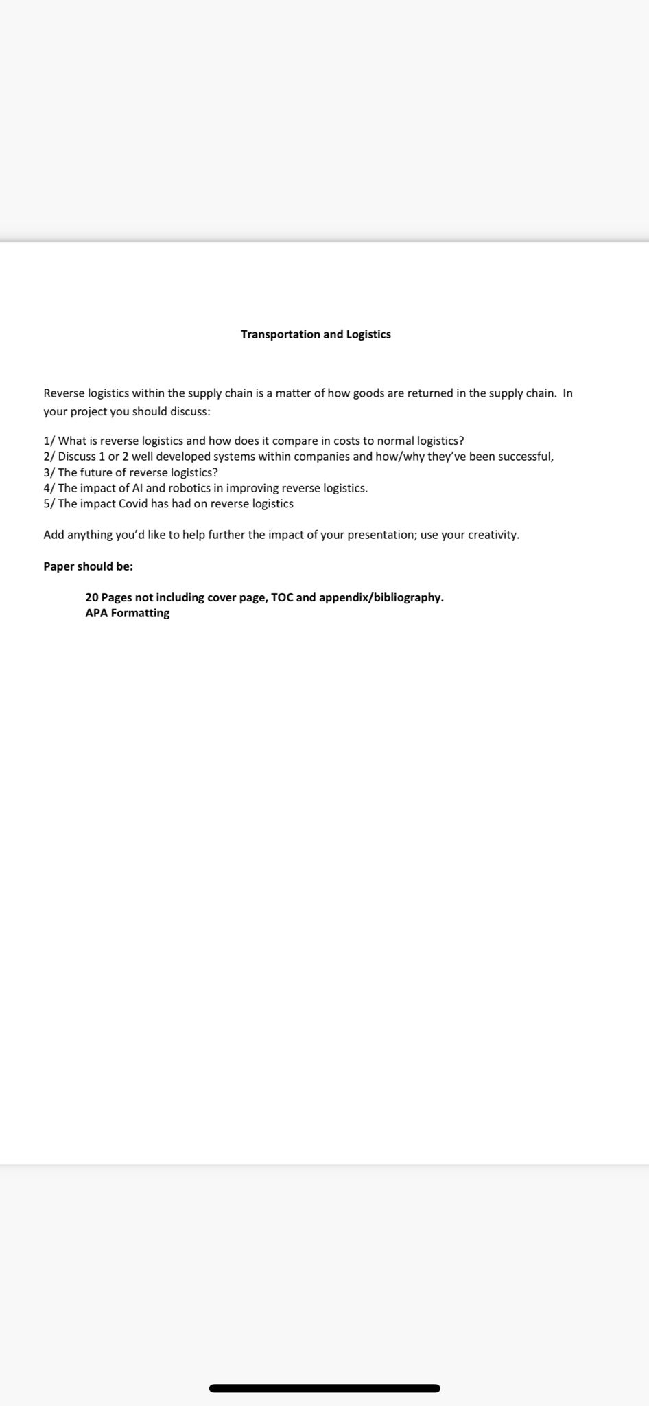 Solved Reverse logistics within the supply chain is a matter | Chegg.com