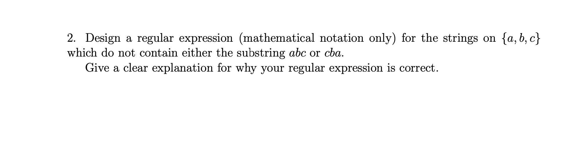 Solved 2. ﻿Design a regular expression (mathematical | Chegg.com