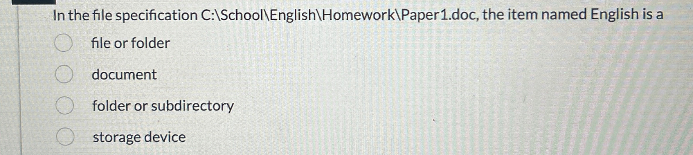 Solved In the file specification C: | Chegg.com