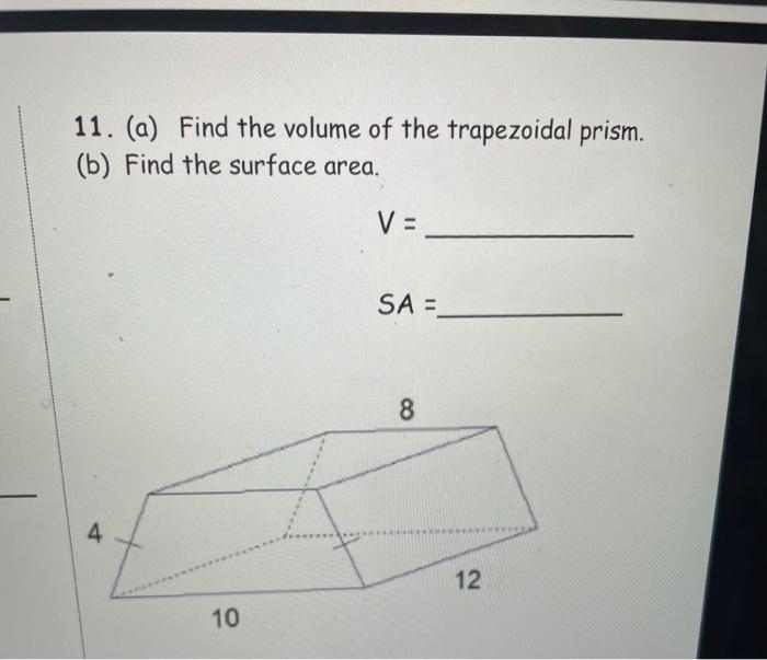 How To Find The Volume Of A Trapezoidal Prism