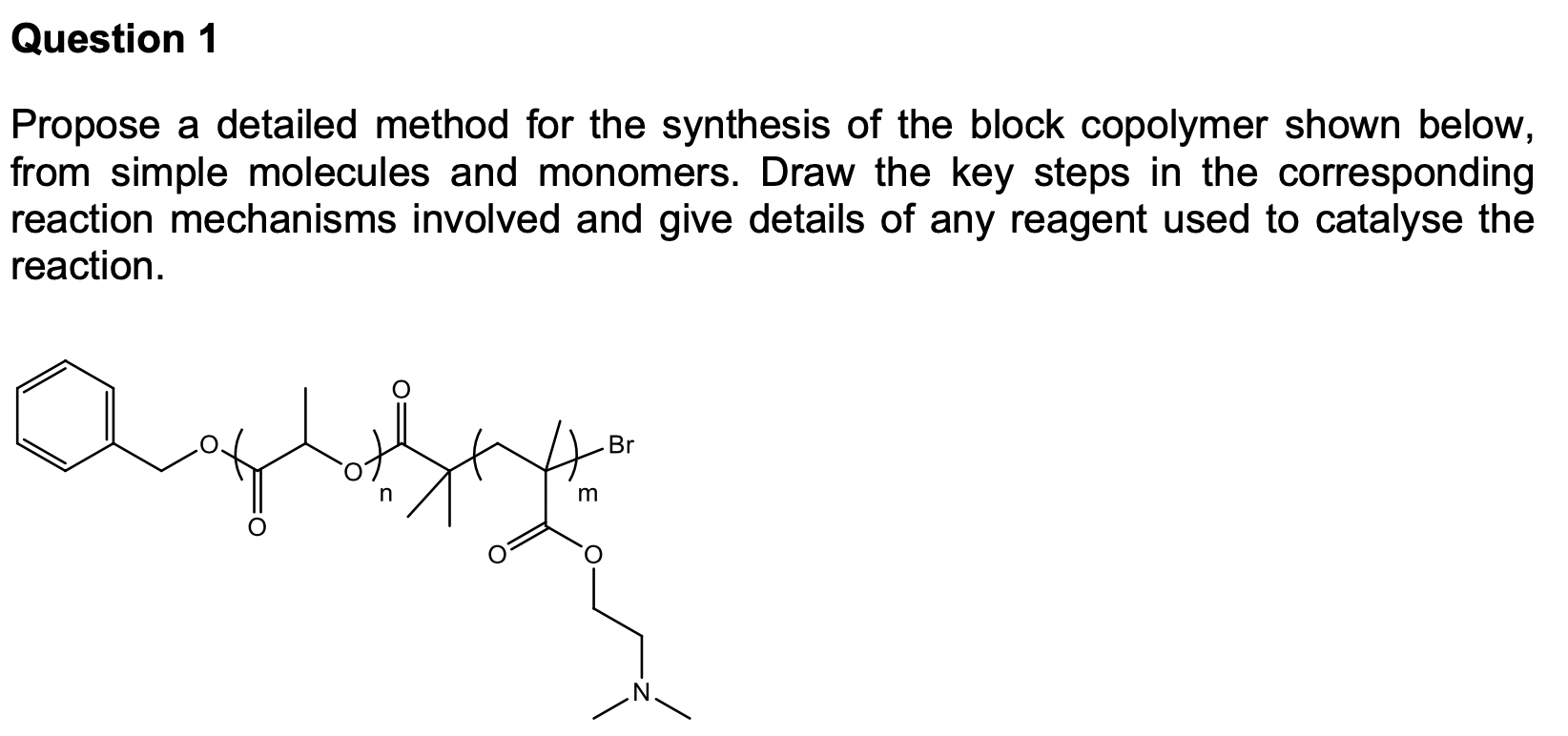 Solved Question 1Propose a detailed method for the synthesis | Chegg.com