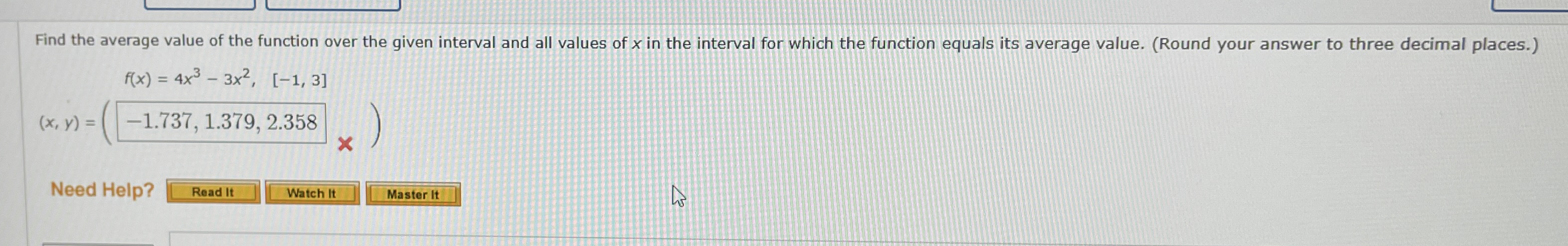 Solved by an EXPERT Find the average value of the function over the given | Chegg.com