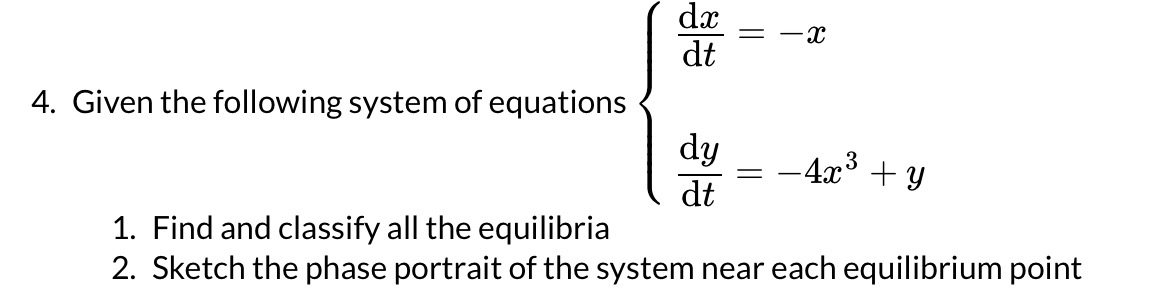 Given the following system of equations | Chegg.com