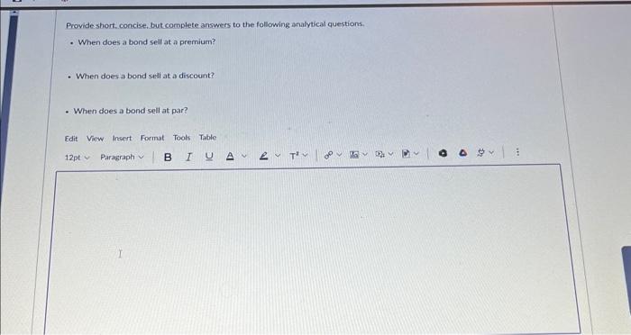Solved Provide short. concise, but complete answers to the | Chegg.com