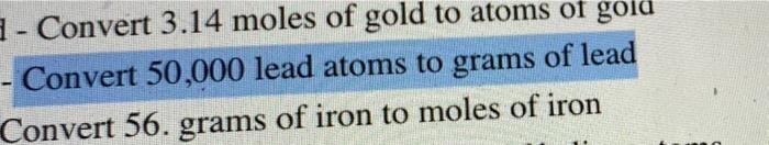 Solved convert 50,000 lead of atoms to grams of lead. show | Chegg.com