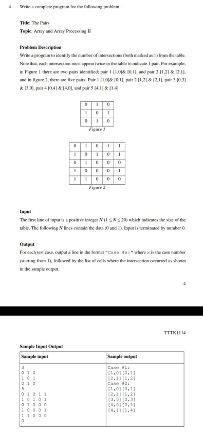 Solved 4. Write a complete program for the following | Chegg.com