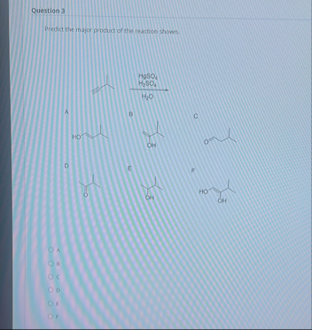 Solved Question 3Predict the major product of the reaction | Chegg.com