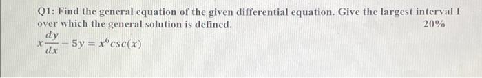 Solved 1 - Classify each DE given in Q1, Q2, Q3, and Q4 as a | Chegg.com
