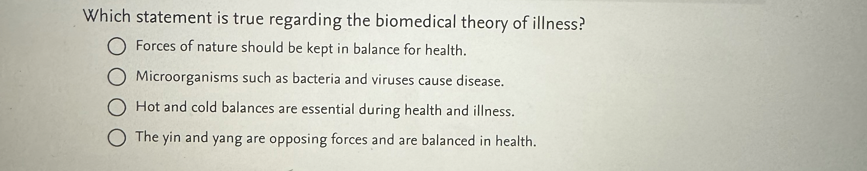 Solved Which statement is true regarding the biomedical | Chegg.com